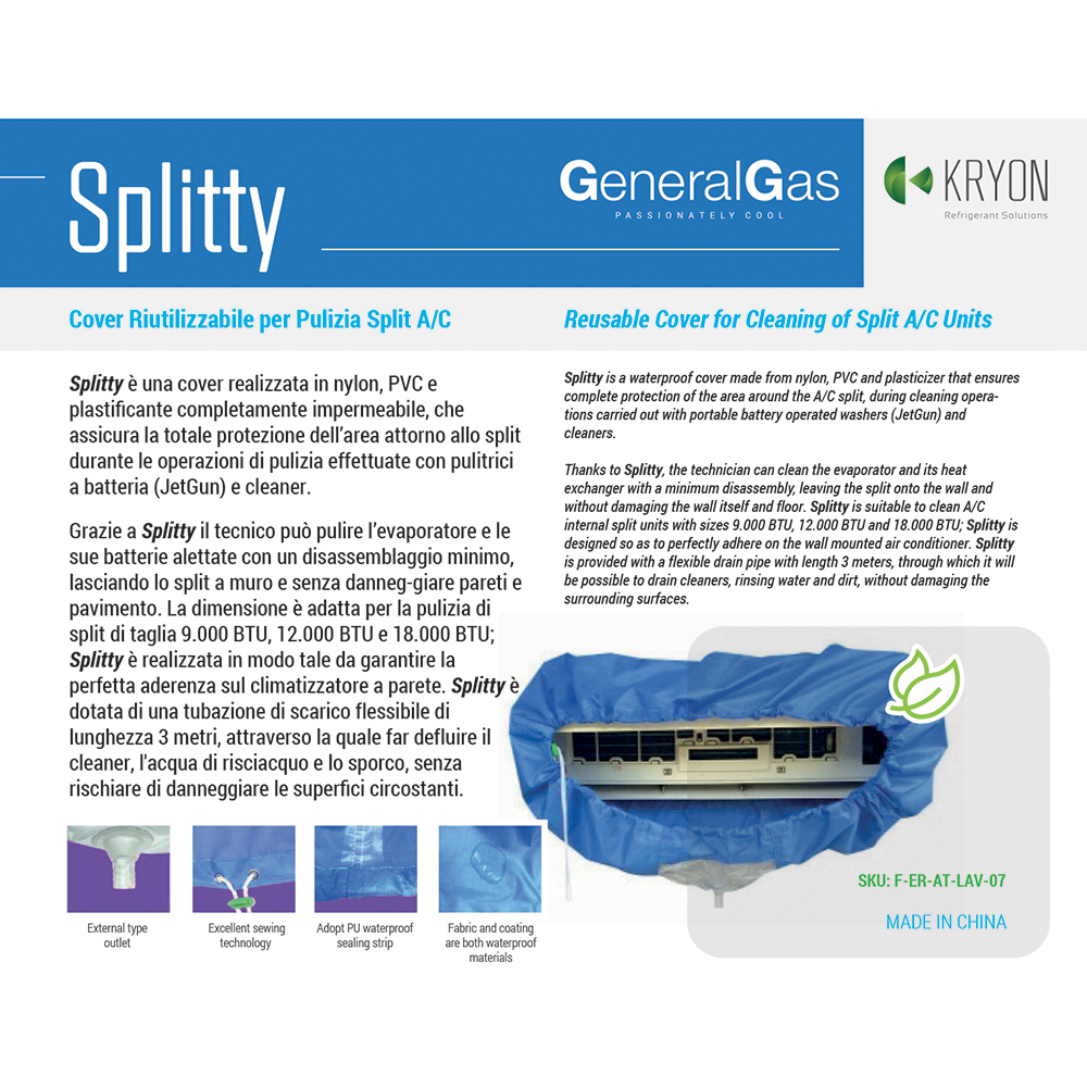 Splitty Reusable Cover for Split A/C (internal unit)