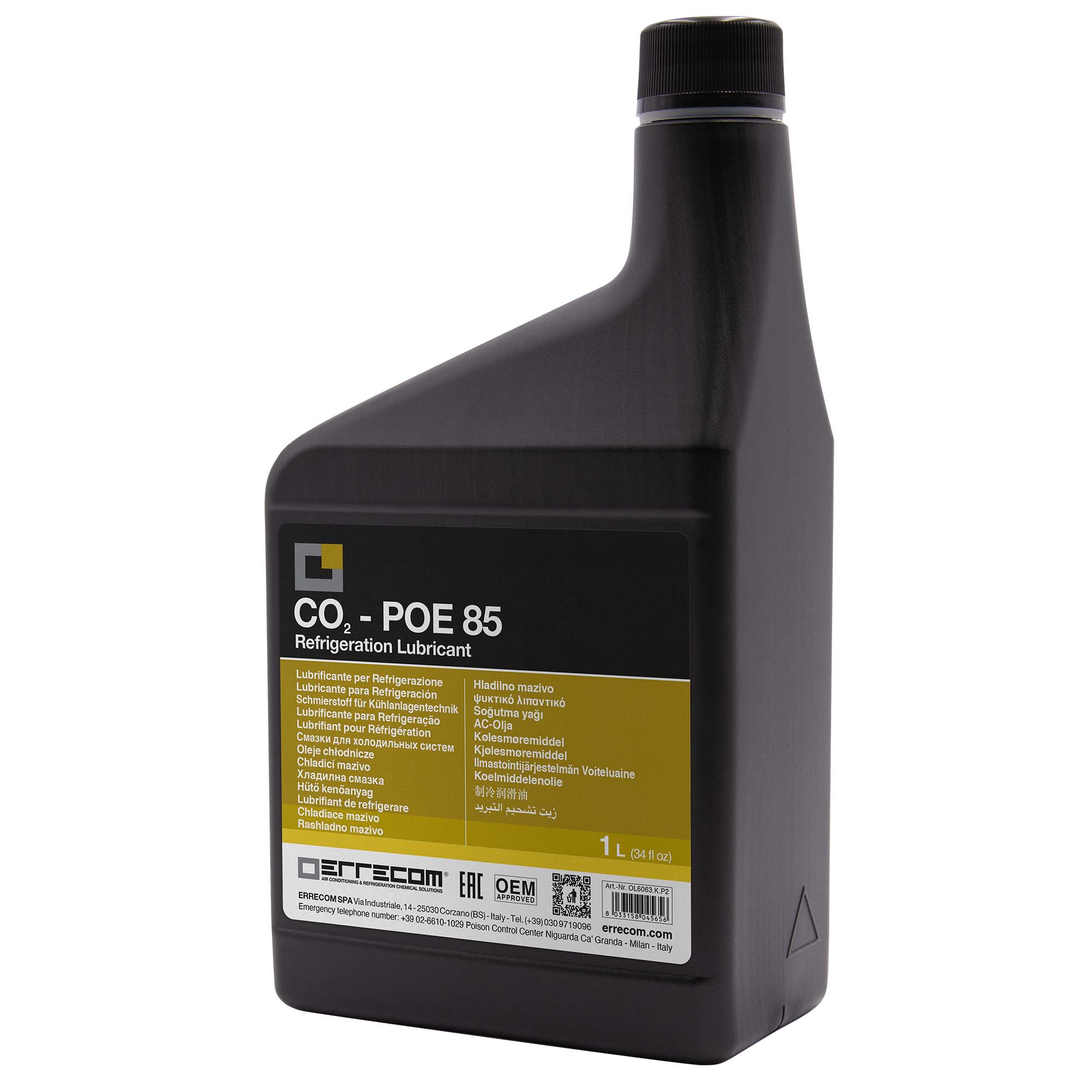 Lubricants POE and PAG for CO2 R-744 (commercial refrigeration)