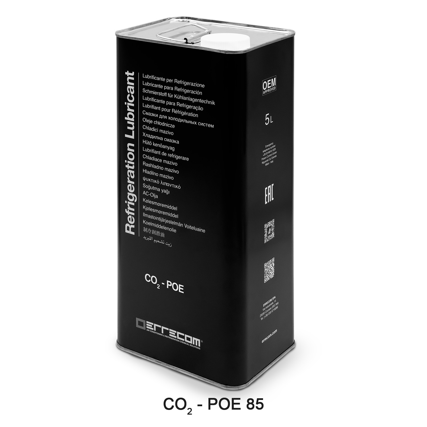 Lubricants Errecom™ POE and PAG for CO2 R-744 (commercial refrigeration)